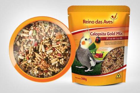 Alimento Calopsita Reino das Aves Gold Mix 500g - Alpiste e Ração para ...