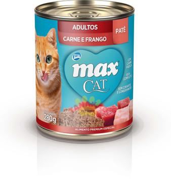Alimento Úmido Max Cat Lata para Gatos Adultos-Carne e Frango - Total ...