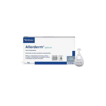 ALLERDERM SPOT ON - HIDRATANTE PARA CÃES E GATOS ATÉ 10KG - VIRBAC - 6 ...