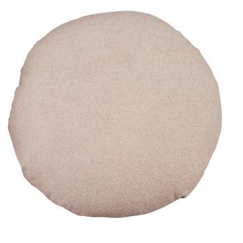 Almofada redonda boucle com refil bege cru 43cm - CIA DAS ALMOFADAS ...
