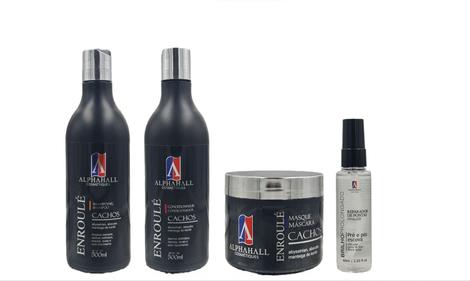 Alphahall Enroulé Cachos Shamp E Cond E Másc E Sérum Brilho - Kit de ...