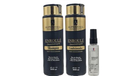 AlphaHall Enroulé Umectoterapia Shampoo e Condicionador e Sérum Brilho ...