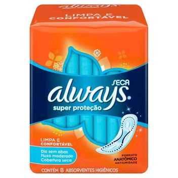 Always absorvente super proteção seca de 8 unidades - PROCTER & GAMBLE ...