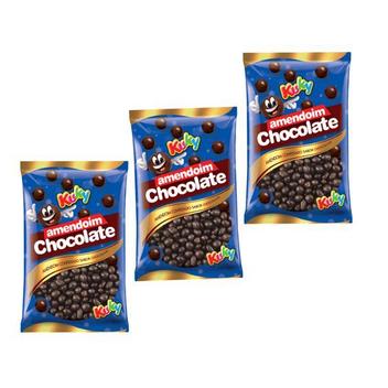 Amendoim de Chocolate Docinho Guloseima Kuky Kit com 3 - Amendoim ...