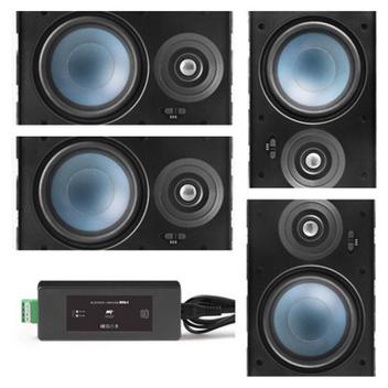 Amplificador AAT BTA-1 Bluetooth 60W RMS + 4 Caixas Gesso LRE100 ...