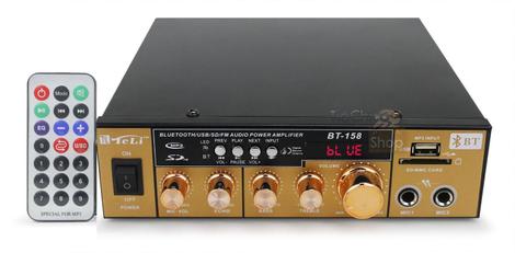 Amplificador Wg-158Bt Fm, Bluetooth, Usb, Karaoke 110V / 12V - BR - Receiver - Magazine Luiza