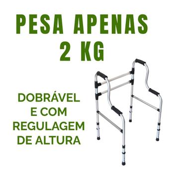 Andador para idoso 2 níveis pós cirúrgico Com Apoio Duplo apoio Auxilia ...
