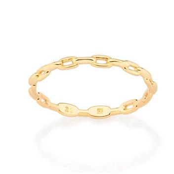 Anel banhado ouro 3x 24k 18k e 22k feminino rommanel fino skinny ...