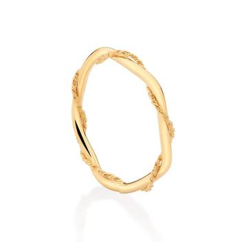 Anel Entrelaçado Com Aro Liso E Torcido - Rommanel 513357 - Anel ...