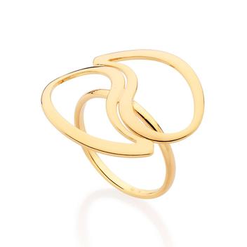 Anel gotas vazadas folheado a ouro 513408 Rommanel - Brinco - Magazine ...