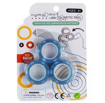 Anel Magnético Hand Spinner Fidget Toy Fluorescente Azul - Mega Block ...