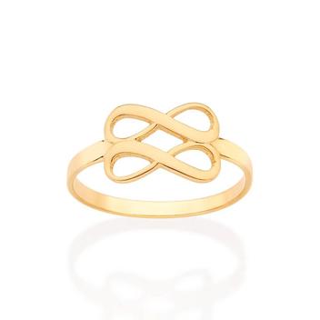 Anel Rommanel Banhado Ouro 18k Infinito Duplo 513348 - Anel - Magazine ...
