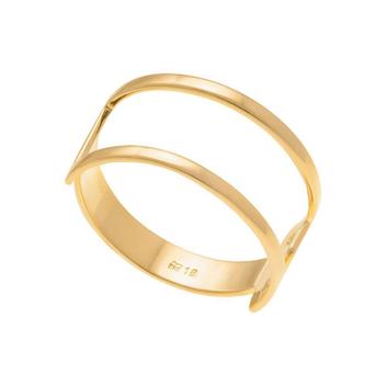 Anel Rommanel Banhado Ouro Aro Largo Vazado 512265 - Anel - Magazine Luiza