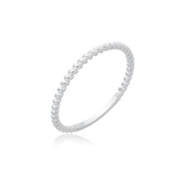 Anel Torcido Prata 925 Feminino Delicado para o Dia a Dia - Prata e Cia - Anel - Magazine Luiza