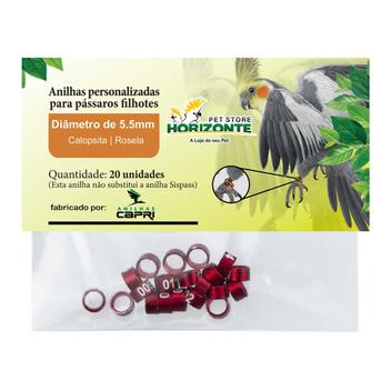 Anilha Anel 5.5mm Fechado Filhote Calopsita Pomba Araçari Jandaia ...