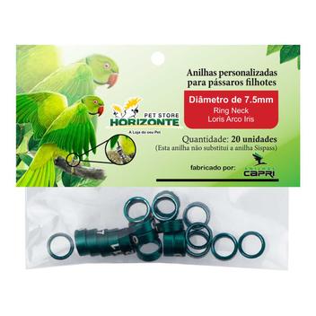 Anilha Anel RingNeck 7.5mm Passarinho Estimação Fechada Metal Alumínio ...