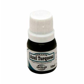 Anilina Liquida 10ml Azul Turqueza Arco Iris - 12un - Corante ...