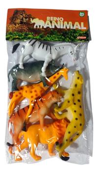Animais Selvagens Borracha Kit Coleção 6 Miniatura Variado - Ark Toys ...