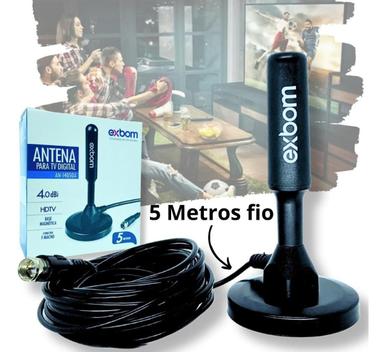 Antena Digital Exbom Hd Para Tv Samsung LG Smart Led Lcd 4k 3d Int Uhf ...