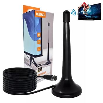 Antena Digital Interna Para Tv Lcd Led Tubo Plasma Full Hd Uhf Vhf Cabo ...