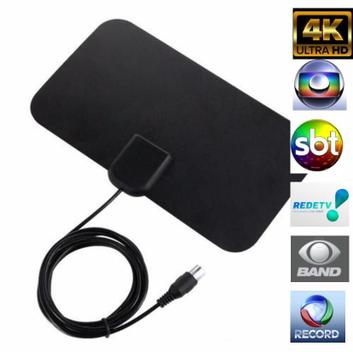 Antena Interna c/ amplificador USB Hdtv Full 4k Canal Aberto Hd Tv ...