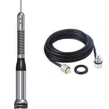 Antena Móvel Px Slim Bold Bobina na Base 200w 1,54 metros Ap8690 + Cabo ...