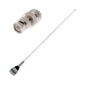 Antena Móvel Vhf 50cm 200w M-300c + Adaptador Bnc Macho x Uhf Fêmea Icom Yaesu Vertex - AQUARIO ...