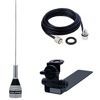 Antena Móvel Vhf M-300c Suporte Caminhonete Cabo Coaxial com Conectores 5,5 metros - AQUARIO ...
