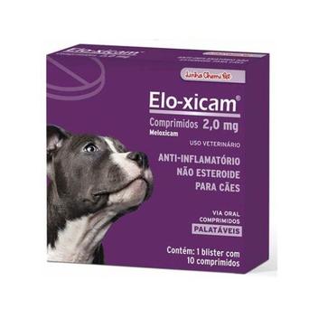 Anti Inflamatório para Cães e Gatos Elo-xicam 2,0 mg - 10 comprimidos ...