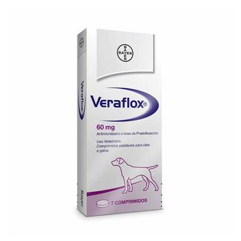 Antimicrobiano Veraflox 60 mg 7 Comprimidos para Cães - Bayer ...