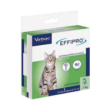Antiparasitário Virbac Effipro para Gatos 0,5 ml - Vermífugo Pet ...