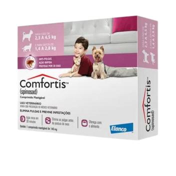 Antipulga Comfortis Elanco 140Mg Para Cães de 2,3 a 4,5Kg e Gatos de 1 ...