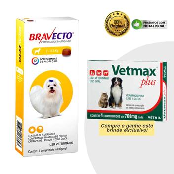 Antipulgas e Carrapatos MSD Bravecto para Cães de 2 a 4,5Kg - MSD Saude Animal - Antipulga e ...