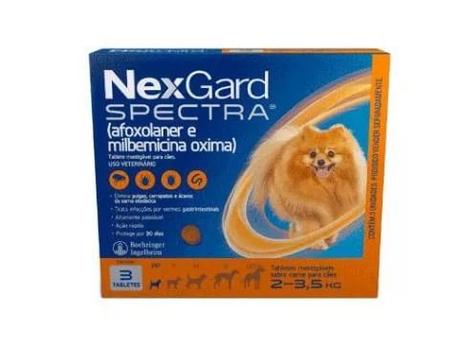 Antipulgas e Carrapatos Nexgard Spectra Cães 2/3,5 kg 3cp - BOEHRINGER ...