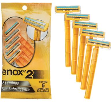 Aparelho De Barbear Enox 2 Lâminas Com 5 Unidades - Enox - Belliz ...