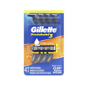 Aparelho de Barbear Prestobarba 3 Com 4 Masc Extra Suave - Gillette ...