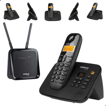 Aparelho de Telefone Fixo Sem Fio com Secretária Eletrônica Para Chip ...