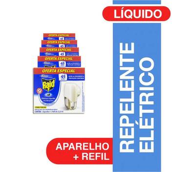 Aparelho Raid Elétrico Líquido Com 1 Refil Kit 5 - Repelente e ...