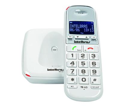 Aparelho Telefone Fixo Sem Fio Bina Com Pilhas Alta Duração - Intelbras ...
