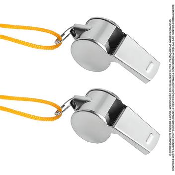 Apito De Metal Profissional Com Cordão - 2 Unidades - TOC LAR - Apito ...