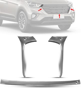 Aplique Cromado Grade Frontal Creta 2017 a 2021 - CarLiza - Grades de ...