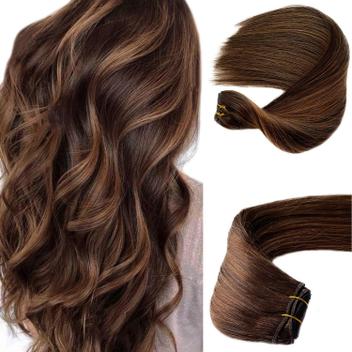 Aplique de Cabelo Humano Benafee Ombre Balayage - 35cm - Mega Hair ...