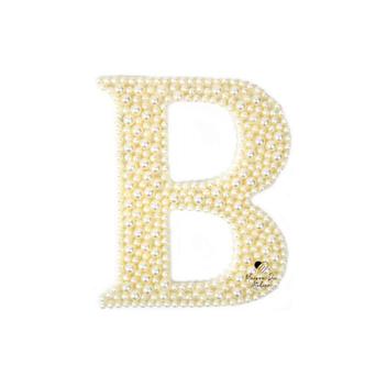 Aplique Letra B Grande Pipoca com Pérola - Maison Du Atelier ...