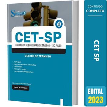 Apostila Concurso Cet Sp 2023 - Gestor De Trânsito - Livros para ...
