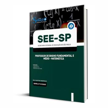 Apostila SEE SP Professor Ensino Fundamental e Médio Matemática - Ed ...