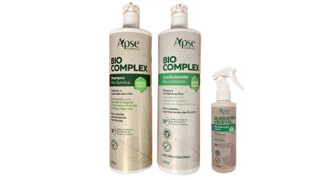 Apse Bio Complex Shampoo 1 L e Condicionador 1 L e Queratina Vegetal ...