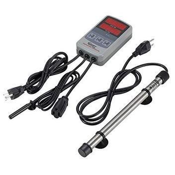 Aquecedor Hygger 500W Titânio, Água Doce/Salgada, Ctrl Externo IC, 60 ...