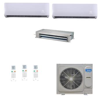 Ar Condicionado VRF/Multi Split Inverter Midea Atom 28.000 BTUs (2x 9000 HW + 1x 15000 Duto ...