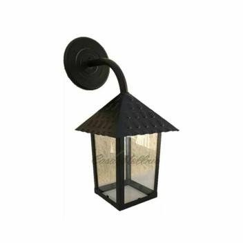 Arandela Colonial Quad. 1XE27 Vd Liso Preto Blumenau - Luminária de ...
