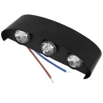Arandela Luminaria Meia Lua Parede Luz Led 6w 6 Fachos Iluminaçao ...